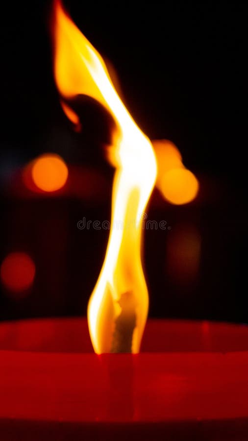 Closeup Photo of Fire on a Candle Stock Photo - Image of closeup ...