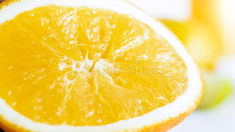 Closeup Image of Freshly Cut Juicy Orange Stock Image - Image of ...