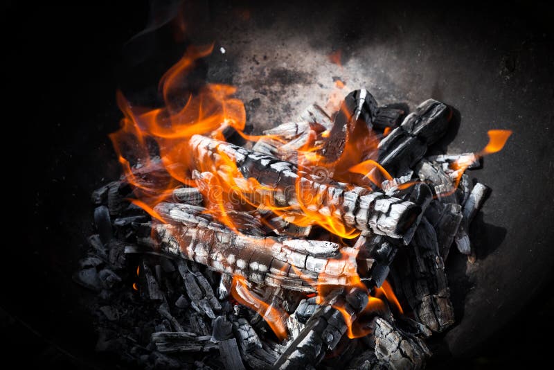Closeup Photo of Natural Outdoor Fire Stock Image - Image of heat ...