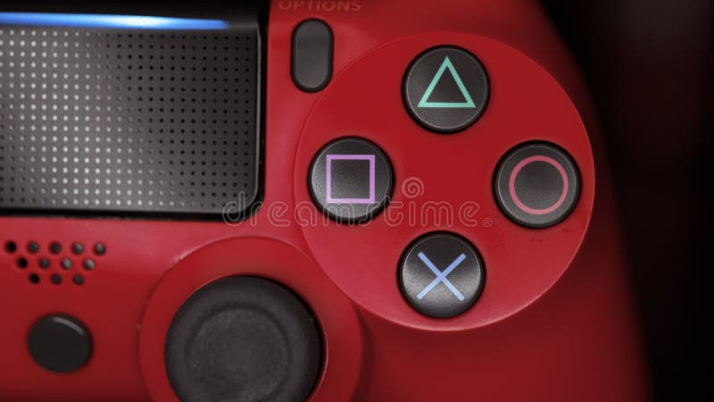 Closeup Photo of a Red Video Game Controller Stock Photo - Image of ...