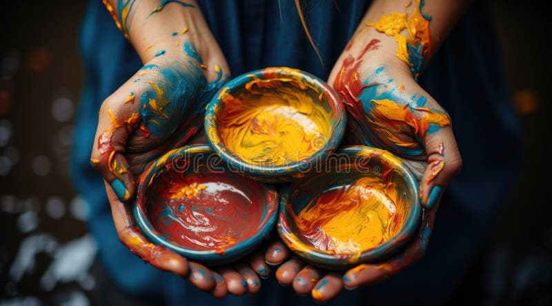 Closeup Photoshoot of Working Process with Clay by Diligent Man. Stock ...