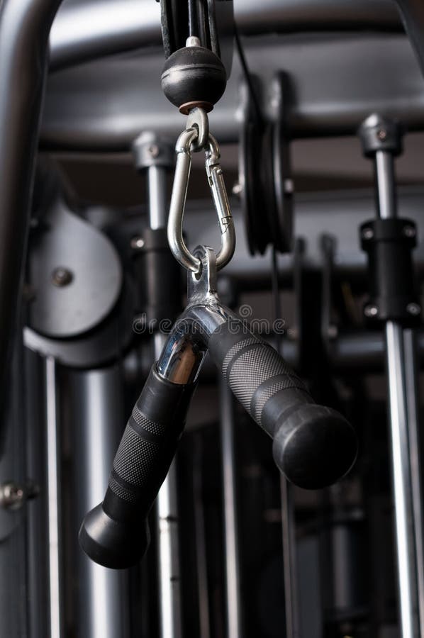 Closeup Picture of Hanging Handle in a Gym Stock Photo - Image of power ...