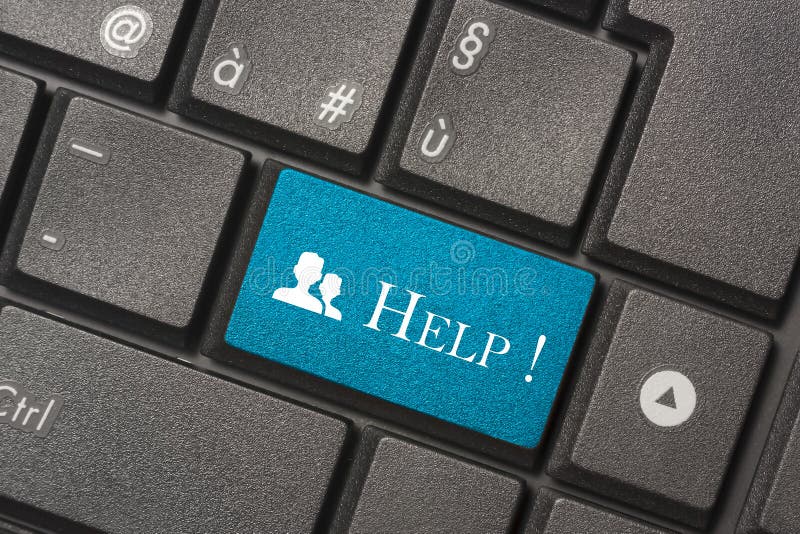 Keyboard Help Key Button stock photo. Image of blur, emergency - 17475066