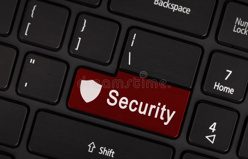 Closeup Picture of Security Button Stock Photo - Image of internet ...