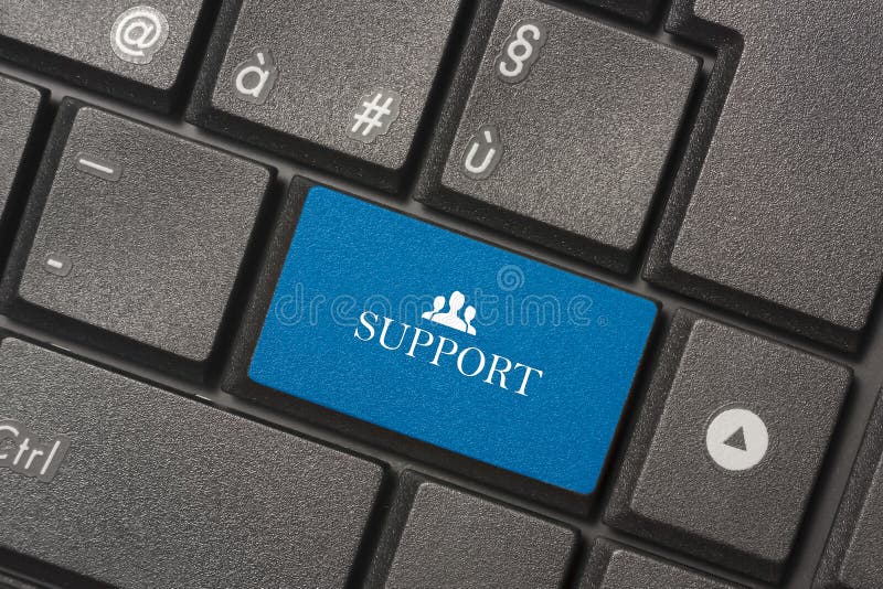 Closeup Picture of Support Button of a Modern Keyboard Stock Image ...