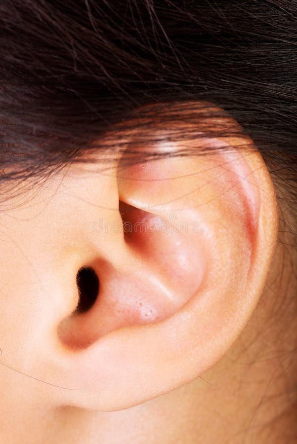 Closeup Picture of Woman S Ear Stock Image - Image of healthcare, woman ...