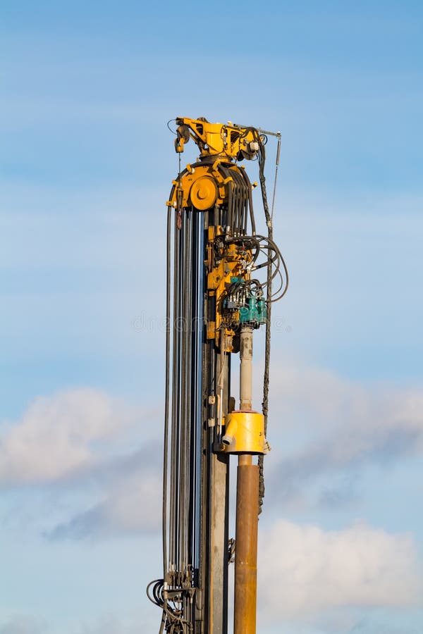 Pile driver stock photo. Image of pipe, pole, metal - 102044772