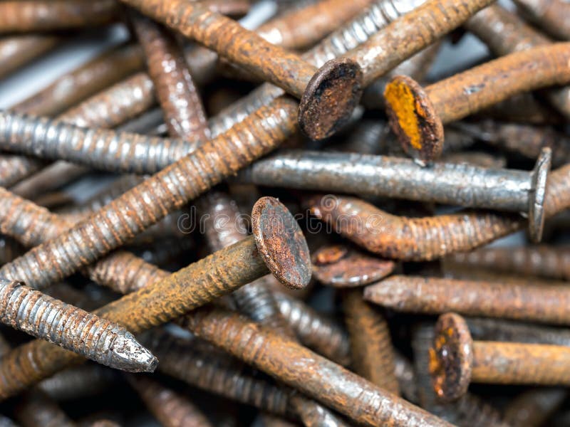 Old rusty nails stock photo. Image of material, hardware - 150671124
