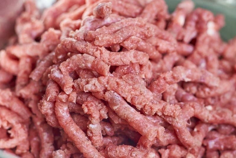Closeup of a Pile of Raw Ground Meat Stock Image - Image of kitchen ...