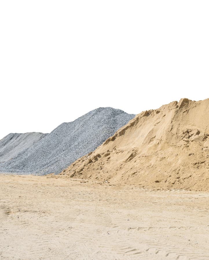 Closeup Pile of Sand and Stone for Construction Work with Ground ...
