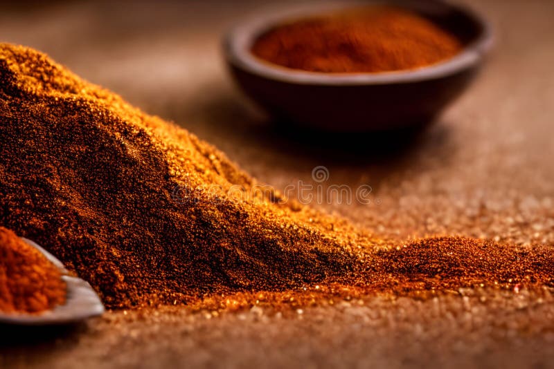 Closeup of Pile of Spice on the Table Under Lights Stock Image - Image ...