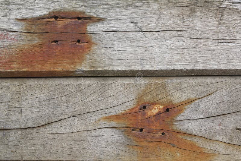 Wooden Beams with Rust Stains Stock Photo - Image of dock, industry ...