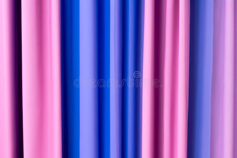 Closeup of Pink Blue Curtains Textured Background Stock Illustration ...