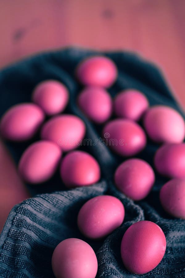 Pastel pink Easter Eggs stock photo. Image of paper - 178851750