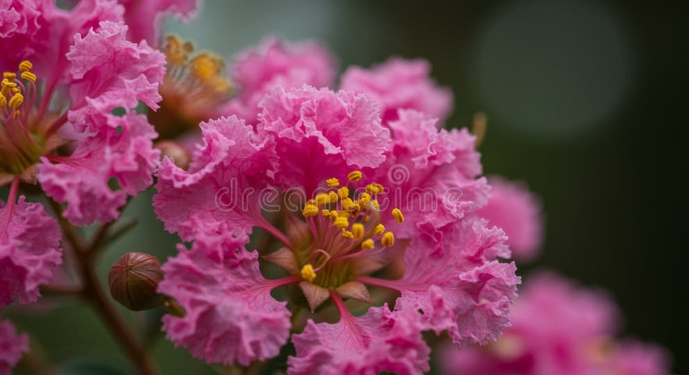 Pink Crape Myrtle Blossoms Stock Illustrations – 29 Pink Crape Myrtle ...