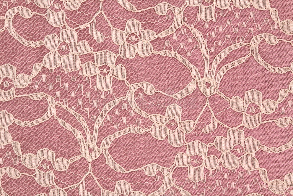 Closeup of Pink and Cream Lace Stock Photo - Image of handmade, design ...