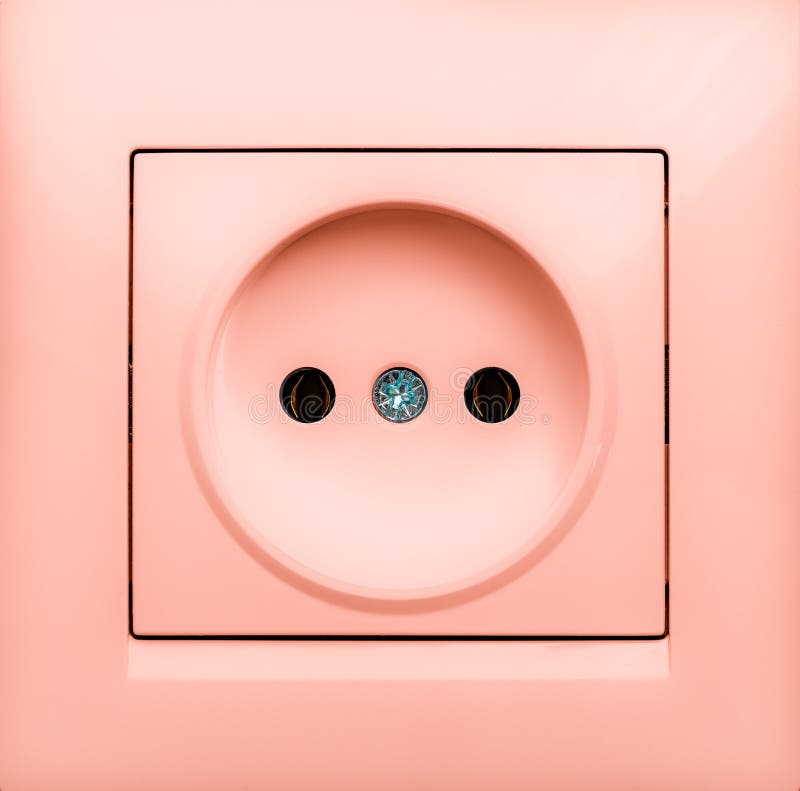 Closeup of pink socket stock photo. Image of connection - 318123410