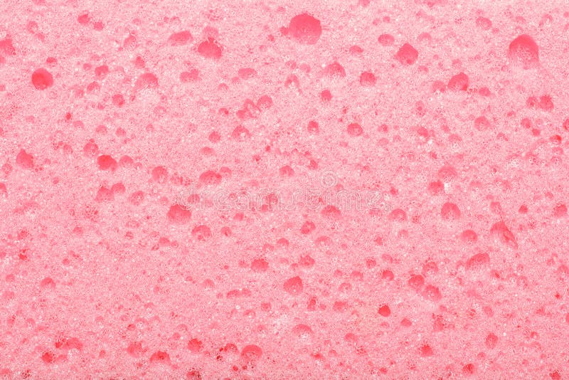 Closeup Pink Washing Sponge Texture. Stock Image - Image of equipment ...