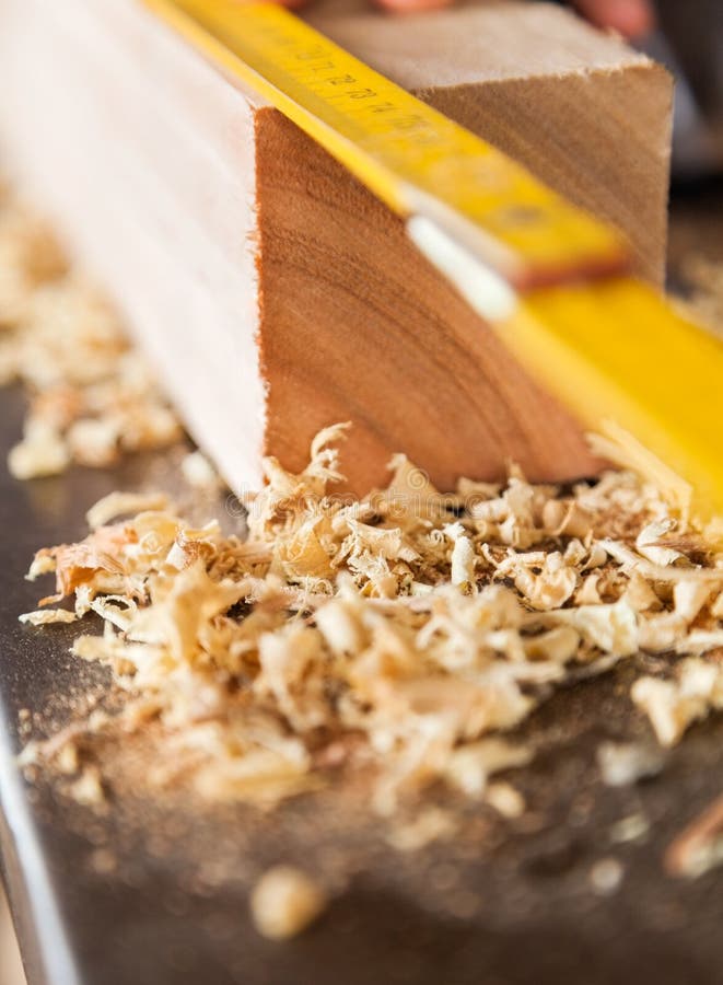 Closeup of Plank and Scale in Workshop Stock Image - Image of ...