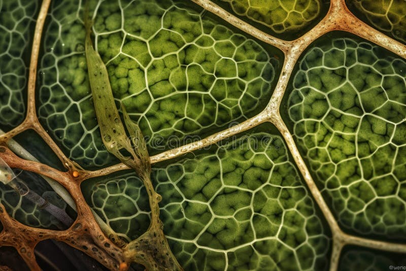 Closeup of Plant Cell Structures Background Created with Generative AI ...