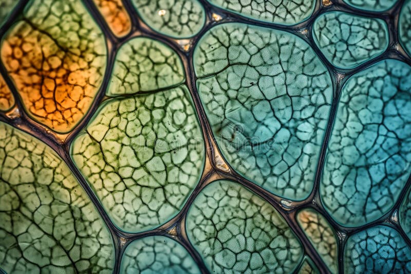 Closeup of Plant Cell Structures Background Created with Generative AI ...