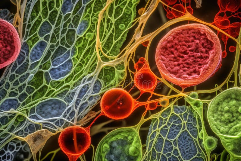 Closeup of Plant Cell Structures Background Created with Generative AI ...
