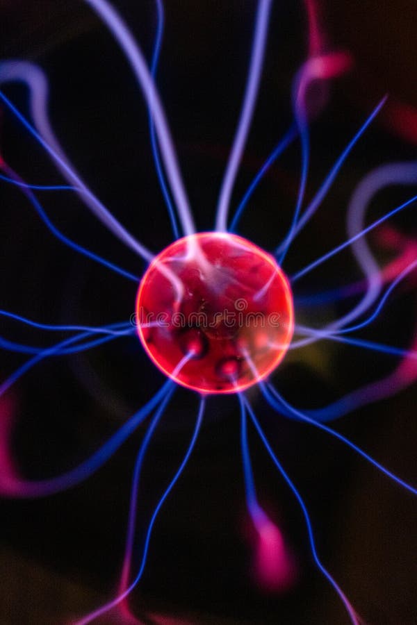 Closeup of plasma lamp stock illustration. Illustration of black ...