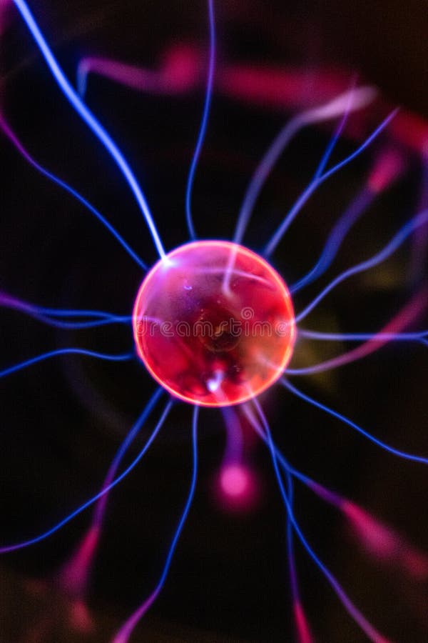 Closeup of plasma lamp stock photo. Image of abstract - 335705894