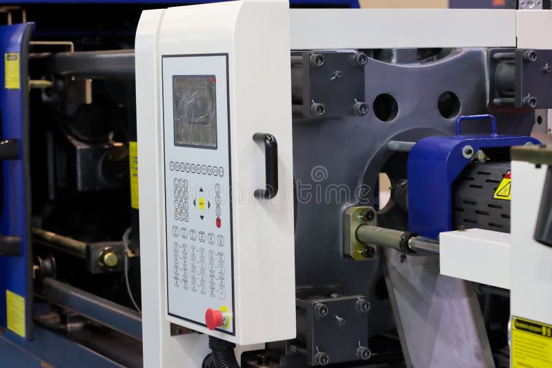 Closeup of Plastic Injection Molding Press Machine Stock Photo - Image ...