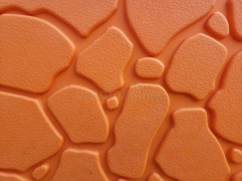 Closeup Plastic Orange Faux Stone Texture Stock Image - Image of floor ...