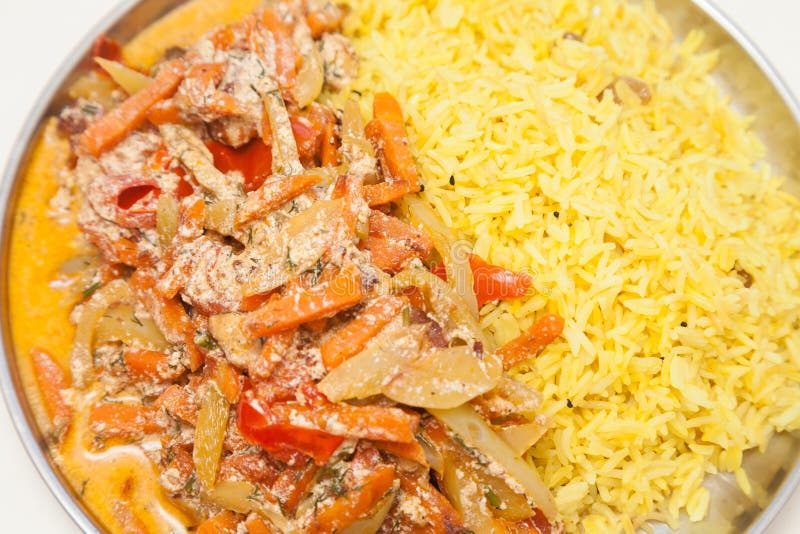 Closeup of Plate with Basmati Rice Stock Photo - Image of ingredient ...