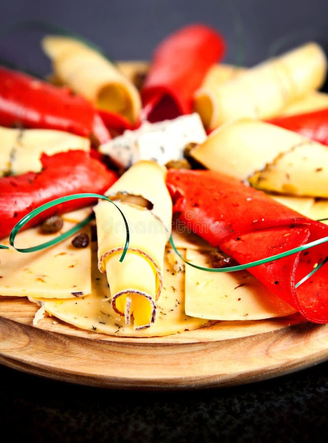 Few Slices of Cheese in Glass Plate, Table Knife, Piece of Butter in ...