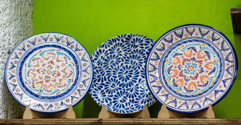 Closeup of Plates in Mexican Style Stock Image - Image of cuisine ...