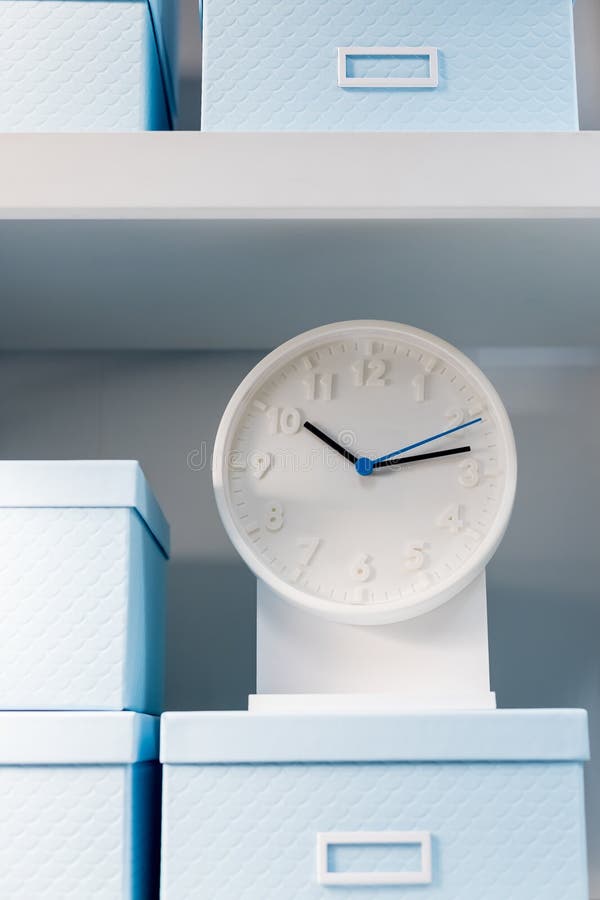 Closeup on the Pointers of a Clock Marking Ten Minutes Past Ten. the ...