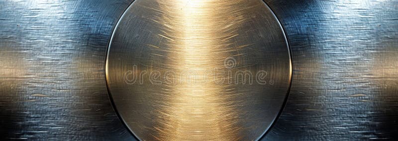 Closeup of a Polished Metal Surface with Circular Patterns Stock Image ...
