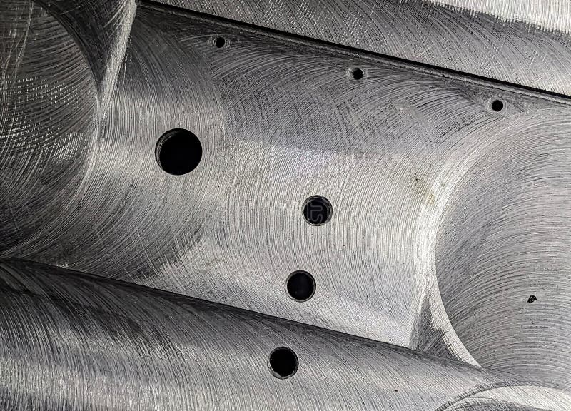 Closeup of a Polished Steel Showing Circular Patterns All Over the ...