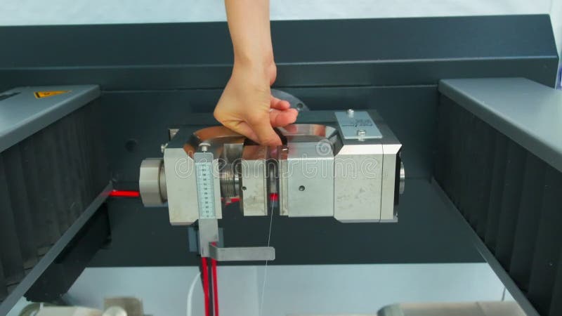 Thread for Plastic Sack Bags is Installed To Strength Test Machine ...