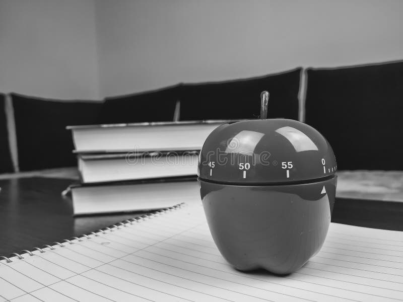 Closeup of Kitchen Timer in Apple Shape As a Pomodoro Study Technique ...