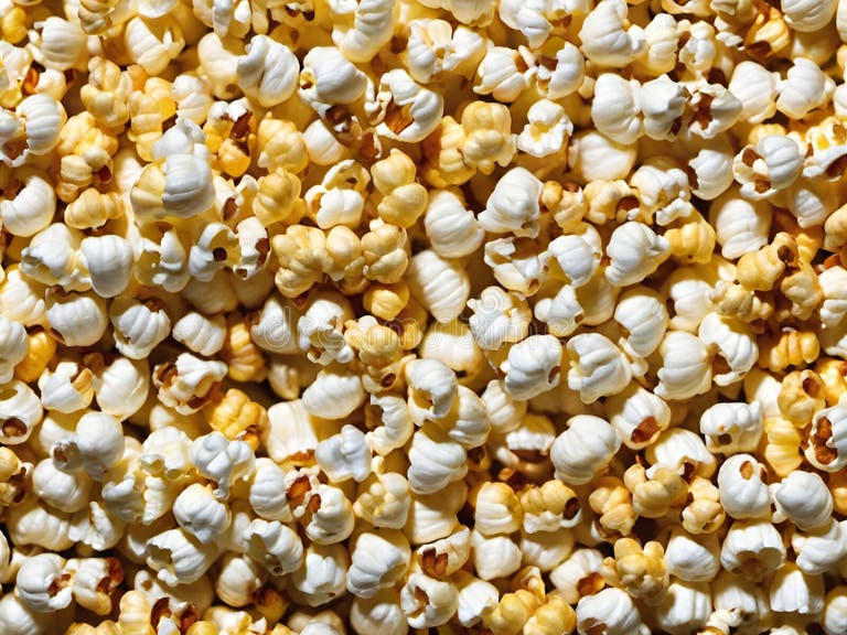 Closeup Popcorn in the Form Stock Illustration - Illustration of ...