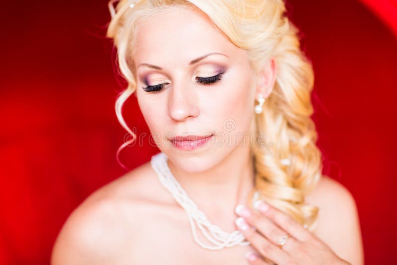 Closeup Portrait of Beautiful Bride - Soft Focus Stock Image - Image of ...