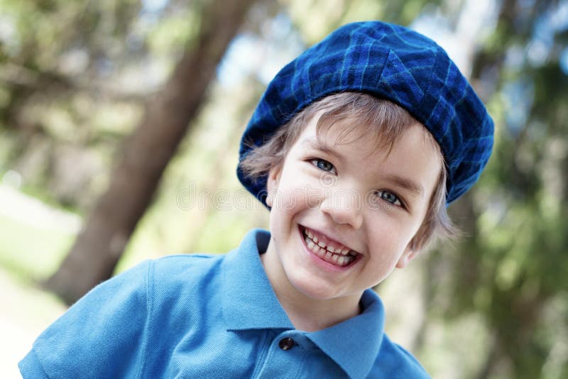 Closeup Portrait of Cute Boy Laughing Stock Image - Image of childhood ...
