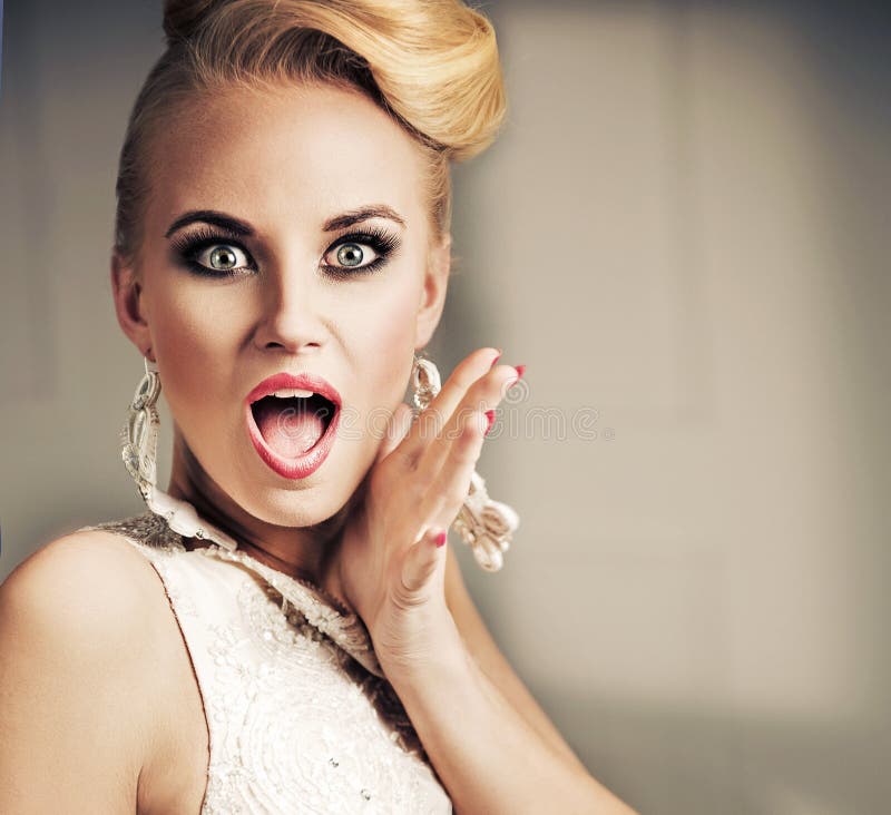 Closeup Portrait of an Elegant Lady Stock Photo - Image of lifestyle ...