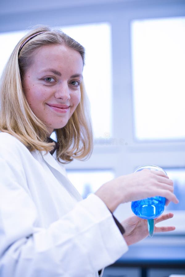 Closeup Portrait of a Female Researcher Stock Photo - Image of female ...