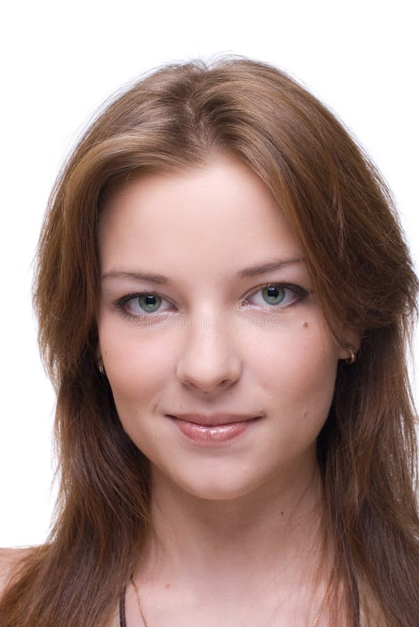 Closeup Portrait of Girl with Clear Makeup Stock Image - Image of ...