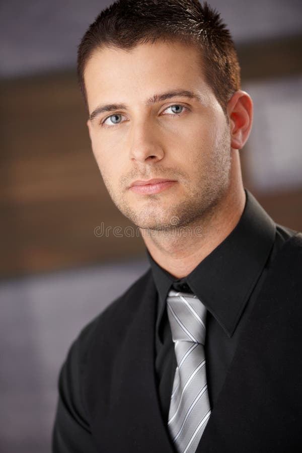 Closeup Portrait of Handsome Businessman Stock Photo - Image of elegant ...