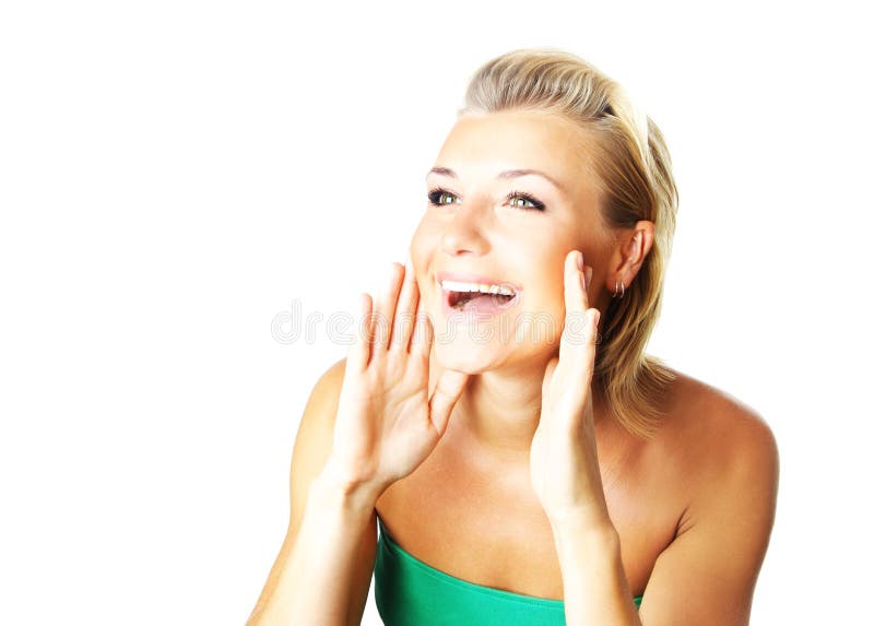Closeup Portrait of a Happy Young Lady Stock Image - Image of fashion ... Closeup Portrait of a Happy Young Lady Stock Image - Image of fashion ...