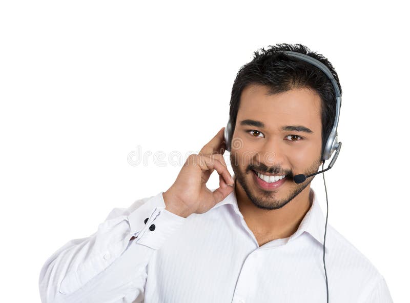 Male Customer Service Representative or Call Centre Worker or Operator ...