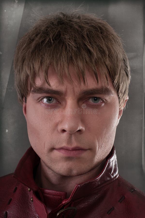 Closeup Portrait of Medieval and Middle Age Prince Stock Image - Image ...