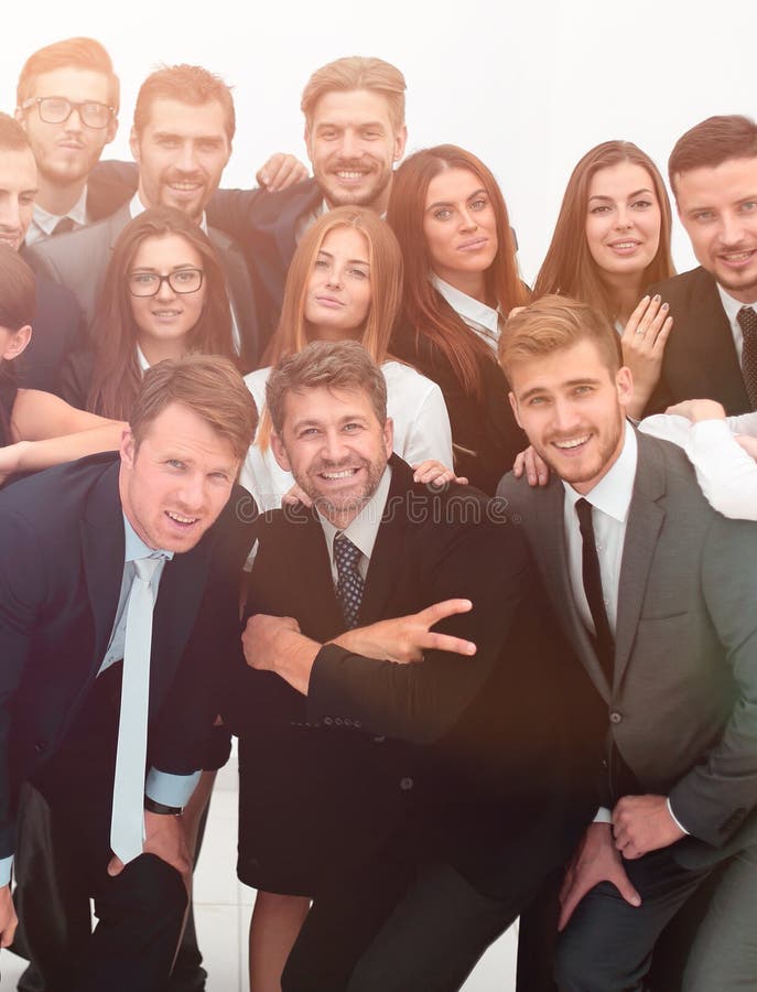 Portrait of a Professional Business Team Celebrate Their Victory Stock ...