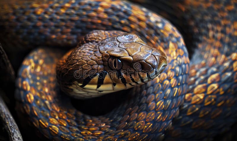 Closeup Portrait of the Snake Stock Photo - Image of portrait ...